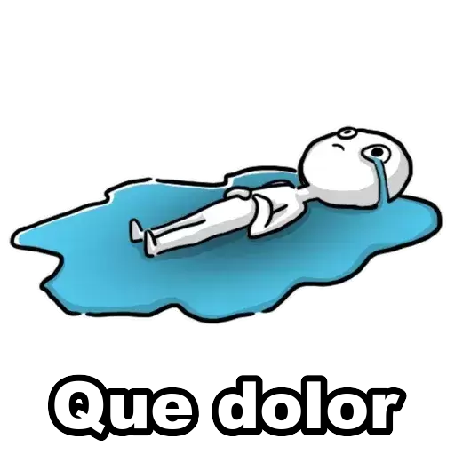 Que dolor Sticker de WhatsApp - DescargarStickers