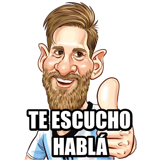 TE ESCUCHO HABLÁ Sticker de WhatsApp - DescargarStickers