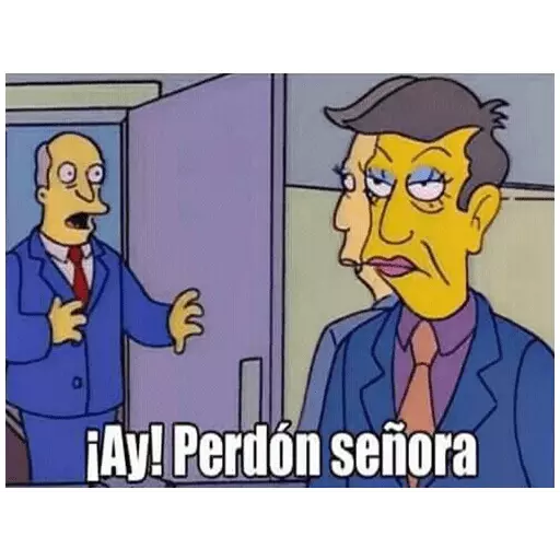 Sticker ¡Ay! Perdón señora PNG - DescargarStickers