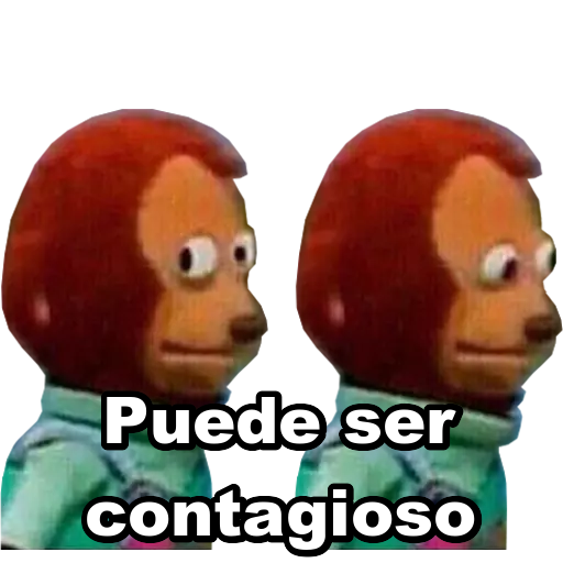 Puede ser contagioso Sticker de WhatsApp - DescargarStickers