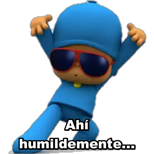 Ahí humildemente... Sticker de WhatsApp - DescargarStickers