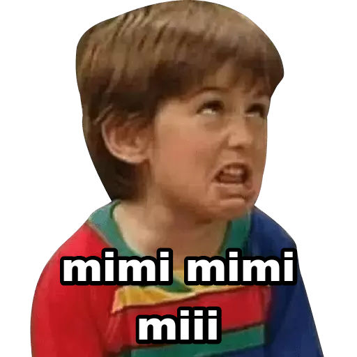 mimi mimi miii Sticker de WhatsApp - DescargarStickers
