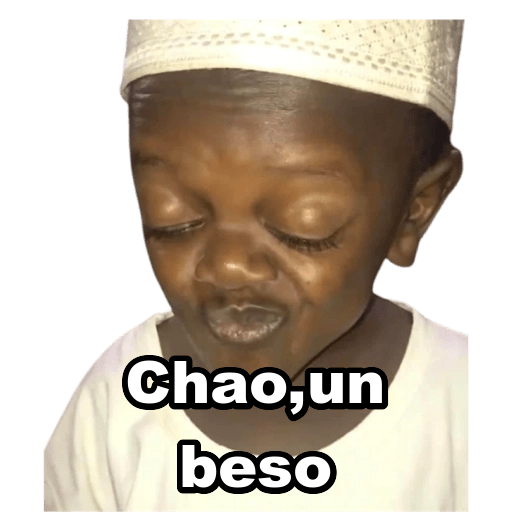 Chao, un beso Sticker de WhatsApp - DescargarStickers