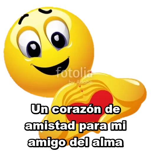 Un corazón de amistad para mi amigo del alma Sticker de WhatsApp ...