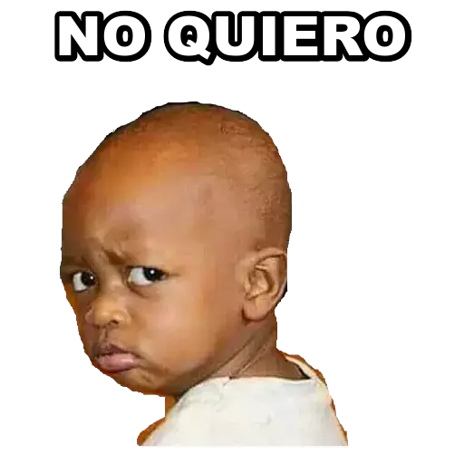 NO QUIERO #641021 Sticker de WhatsApp - DescargarStickers