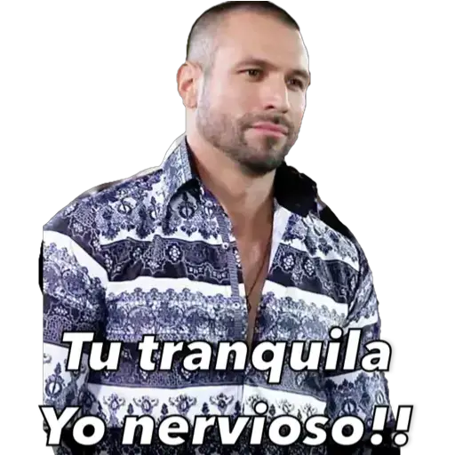 Tu tranquila, yo nervioso!! Sticker de WhatsApp - DescargarStickers