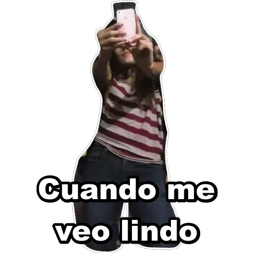 Cuando me veo lindo Sticker de WhatsApp - DescargarStickers