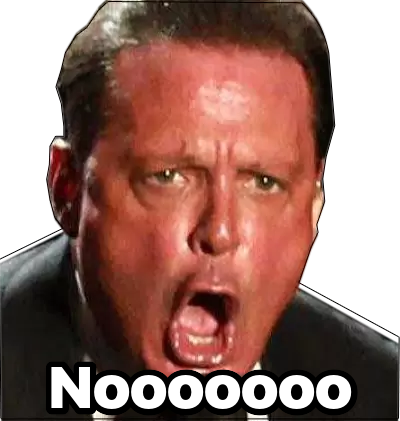 Nooooooo Sticker de WhatsApp - DescargarStickers