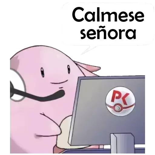 Sticker Cálmese señora PNG - DescargarStickers