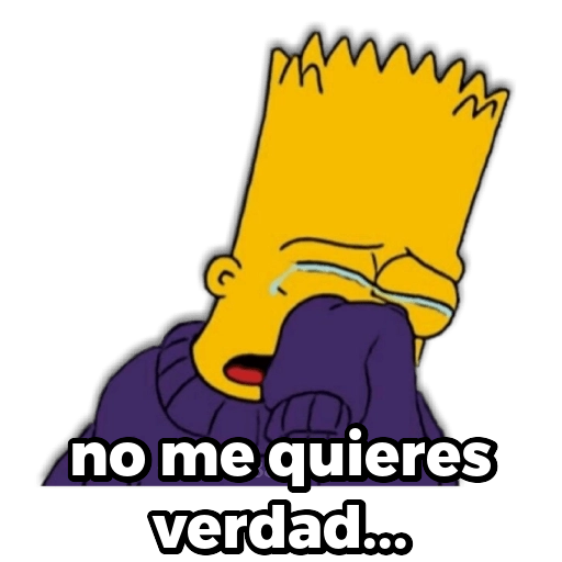 No me quieres verdad... Sticker de WhatsApp - DescargarStickers