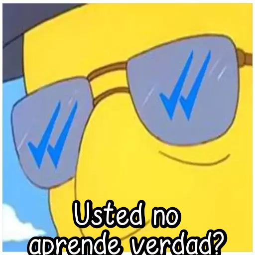 Usted no aprende verdad? Sticker de WhatsApp - DescargarStickers