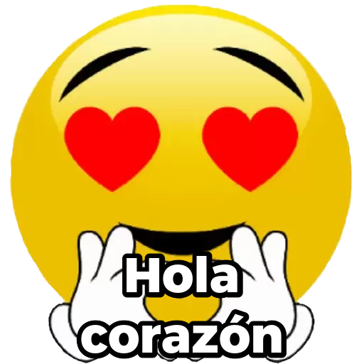 Hola corazón Sticker de WhatsApp - DescargarStickers