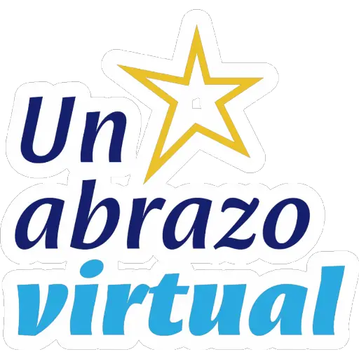 Un abrazo virtual Sticker de WhatsApp - DescargarStickers