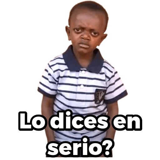 Lo dices en serio? Sticker de WhatsApp - DescargarStickers