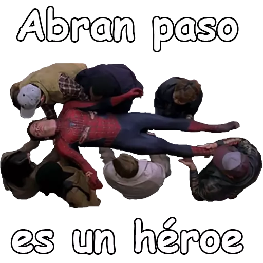 Abran paso es un héroe Sticker de WhatsApp - DescargarStickers