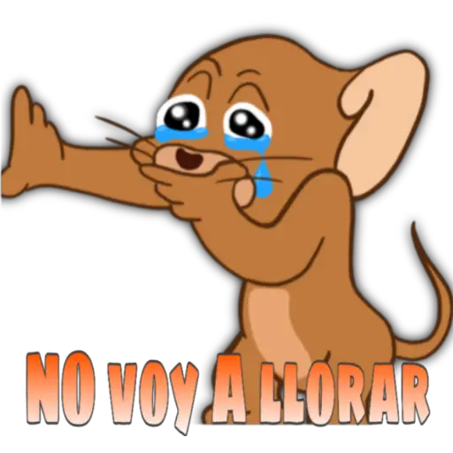 NO VOY A LLORAR Sticker de WhatsApp - DescargarStickers