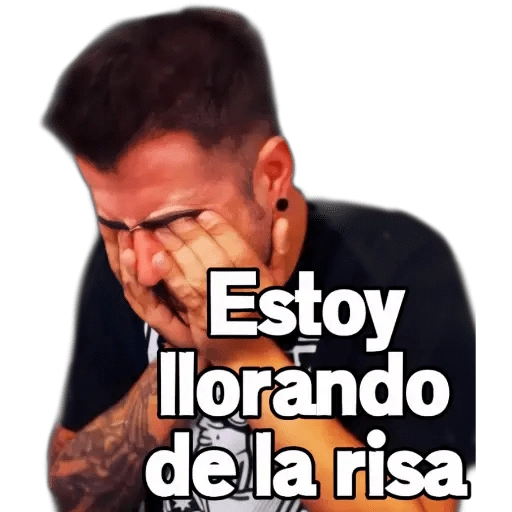 Estoy llorando de la risa Sticker de WhatsApp - DescargarStickers