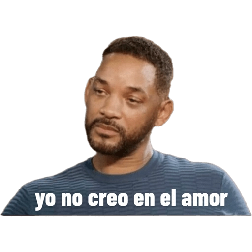 Yo no creo en el amor Sticker de WhatsApp - DescargarStickers