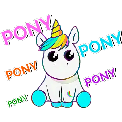 PONYA PONY PONY PONY PONY Sticker de WhatsApp - DescargarStickers