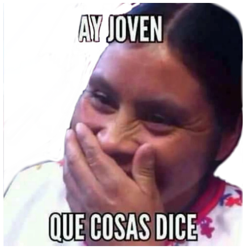 Sticker AY JOVEN QUE COSAS DICE PNG - DescargarStickers