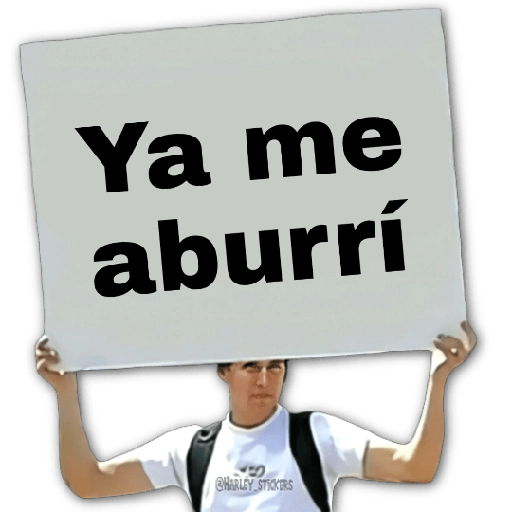 Ya me aburrí Sticker de WhatsApp - DescargarStickers