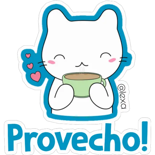 Provecho! Sticker de WhatsApp - DescargarStickers