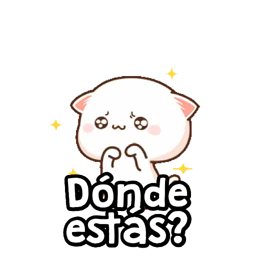 Dónde estás? Sticker de WhatsApp - DescargarStickers