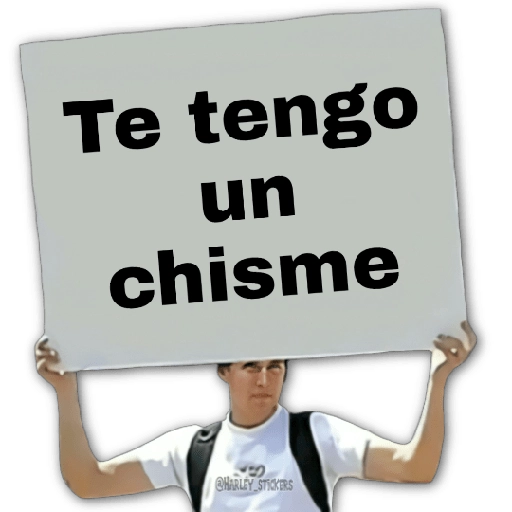 Te tengo un chisme Sticker de WhatsApp - DescargarStickers