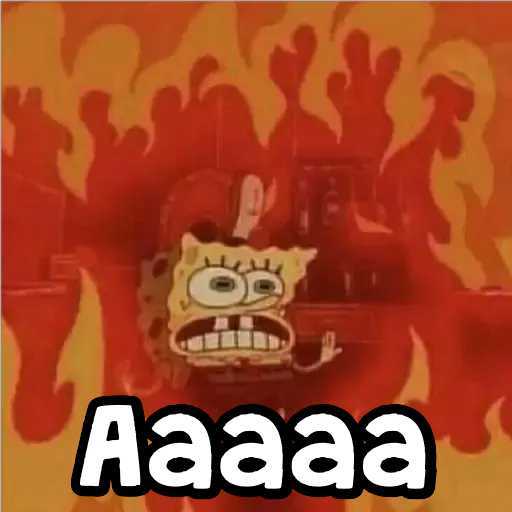 Aaaaa Sticker de WhatsApp - DescargarStickers