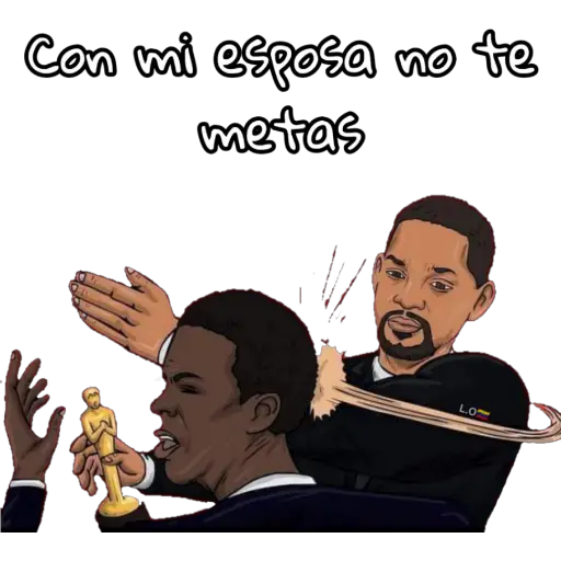 Con mi esposa no te metas Sticker de WhatsApp - DescargarStickers
