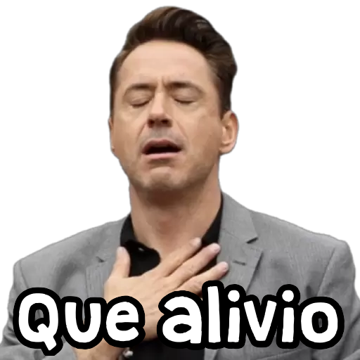 Sticker Que alivio PNG - DescargarStickers