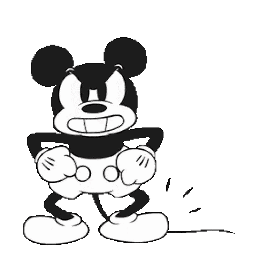 Sticker Mickey Mouse enojado GIF GIF - DescargarStickers