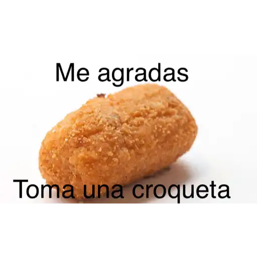 Me agradas. Toma una croqueta Sticker de WhatsApp - DescargarStickers