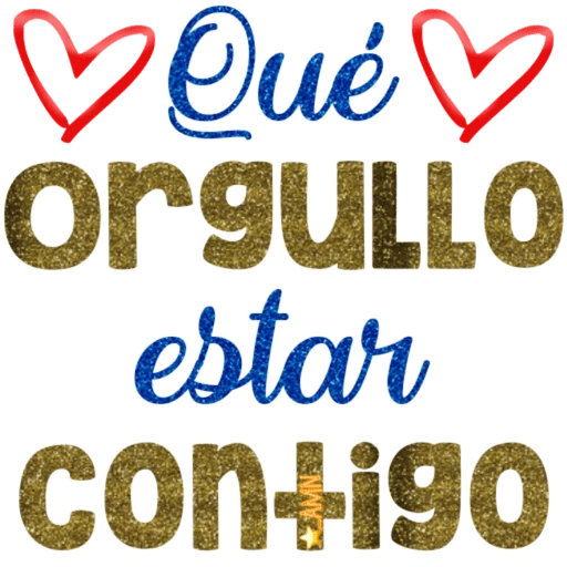 Qué orgullo estar contigo Sticker de WhatsApp - DescargarStickers