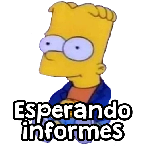 Esperando informes Sticker de WhatsApp - DescargarStickers