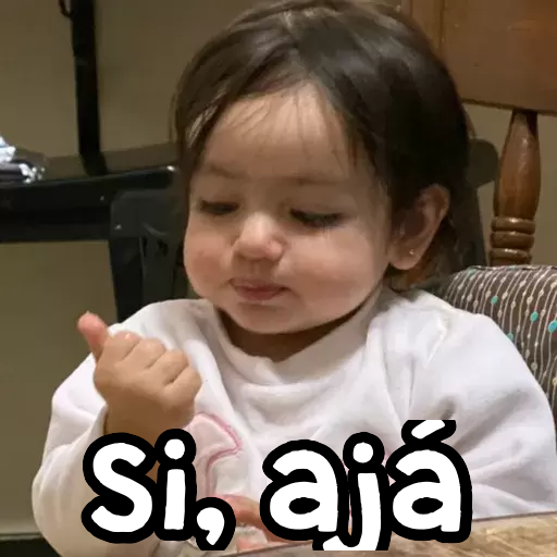 Si, ajá Sticker de WhatsApp - DescargarStickers