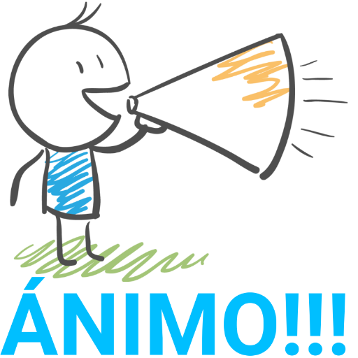 ANIMO!!! Sticker de WhatsApp - DescargarStickers