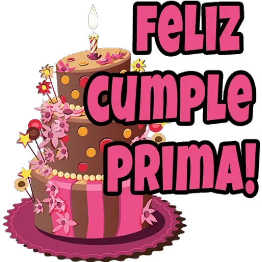 Feliz Cumple Prima! Sticker de WhatsApp - DescargarStickers