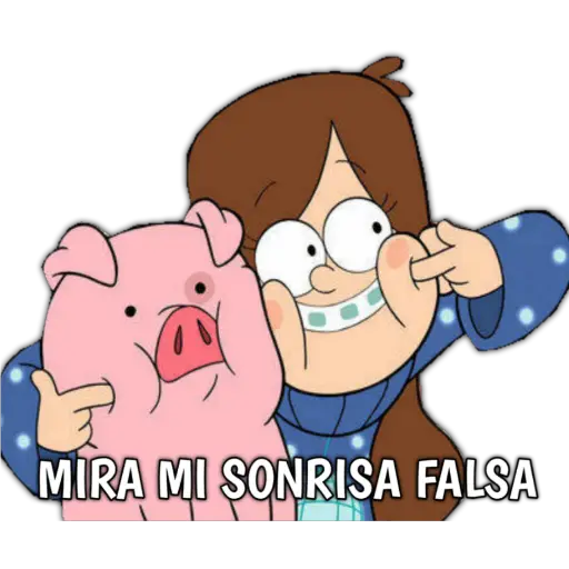 MIRA MI SONRISA FALSA Sticker de WhatsApp - DescargarStickers