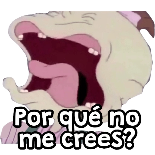 Por qué no me crees? Sticker de WhatsApp - DescargarStickers
