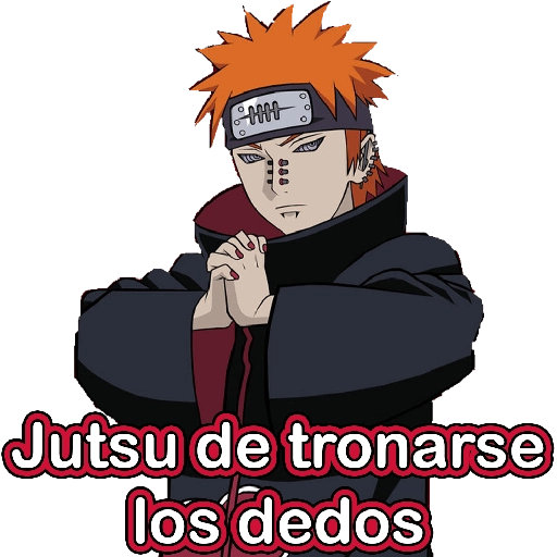 Jutsu de tronarse los dedos Sticker de WhatsApp - DescargarStickers