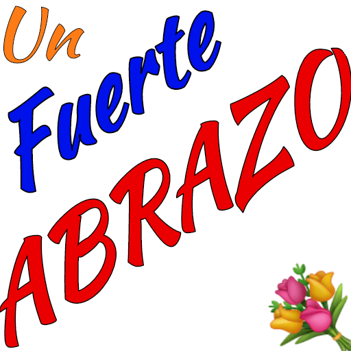 Un Fuerte ABRAZO Sticker de WhatsApp - DescargarStickers