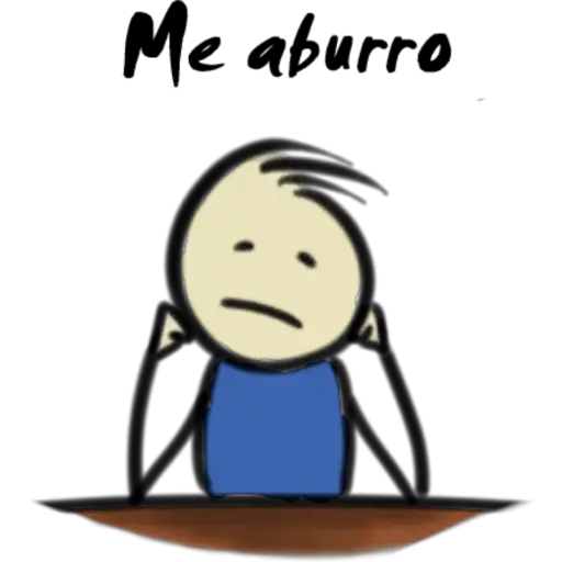 Me aburro Sticker de WhatsApp - DescargarStickers