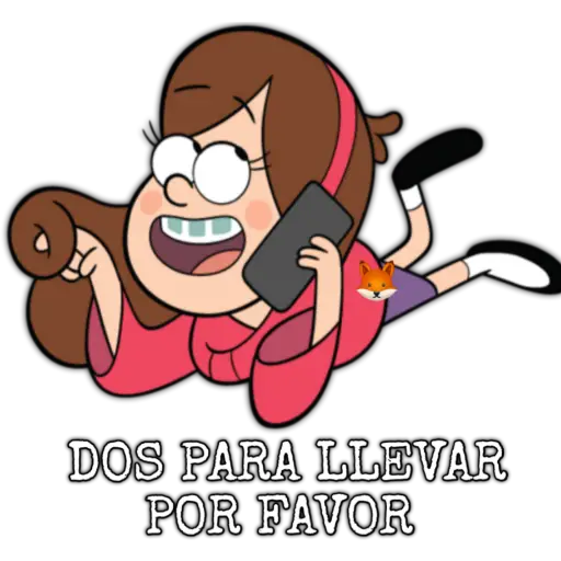 DOS PARA LLEVAR POR FAVOR Sticker de WhatsApp - DescargarStickers