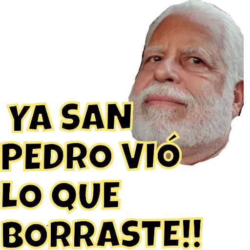 Sticker YA SAN PEDRO VIÓ LO QUE BORRASTE!! PNG - DescargarStickers