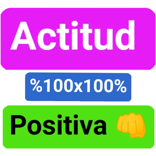 Actitud 100x100 Positiva Sticker de WhatsApp - DescargarStickers