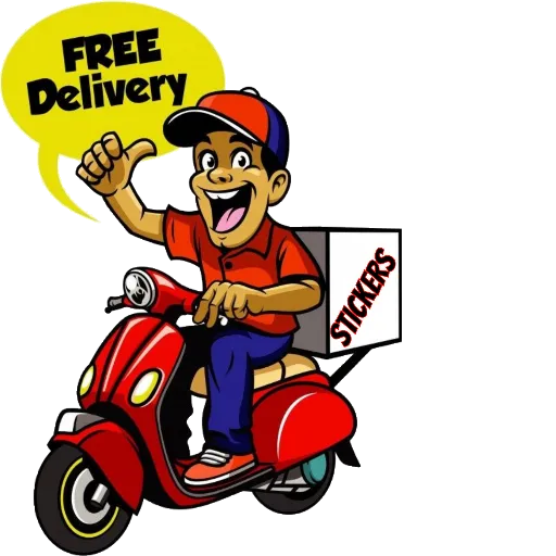 Free Delivery Sticker de WhatsApp - DescargarStickers