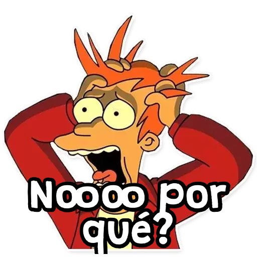 Noooo por qué? Sticker de WhatsApp - DescargarStickers