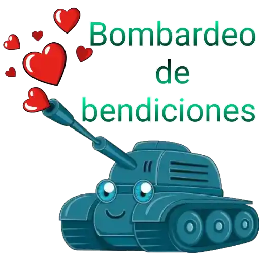 Bombardeo bendiciones Sticker de WhatsApp - DescargarStickers