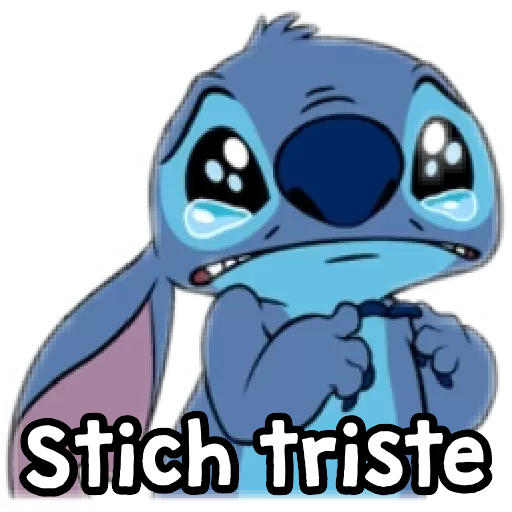 Stich triste Sticker de WhatsApp - DescargarStickers